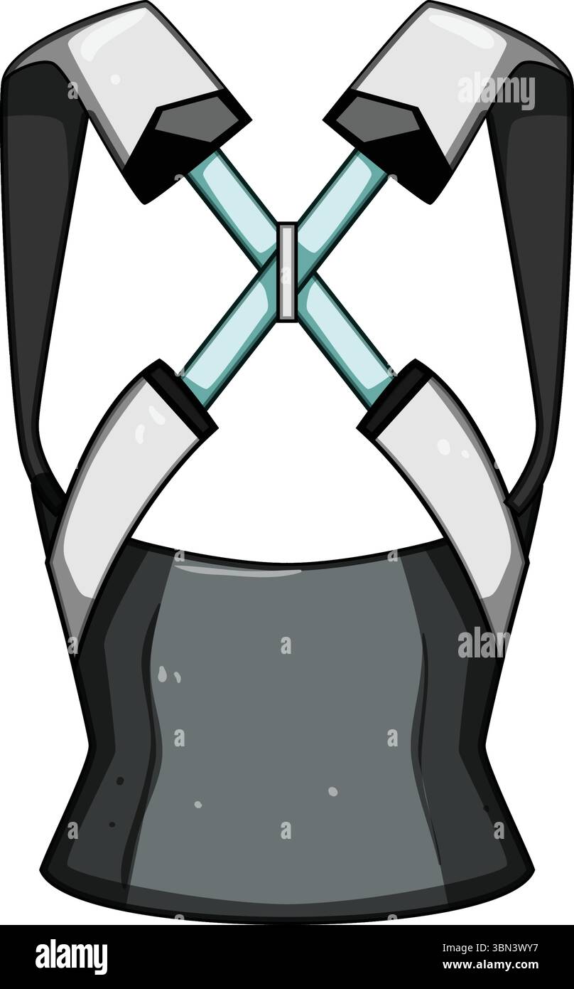 spine back posture corrector cartoon vector illustration Stock Vector ...