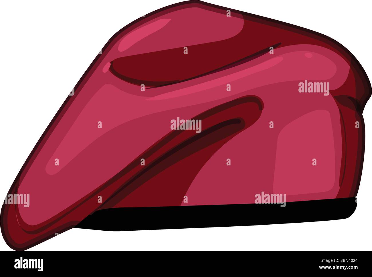headgear beret hat military cartoon vector illustration Stock Vector ...