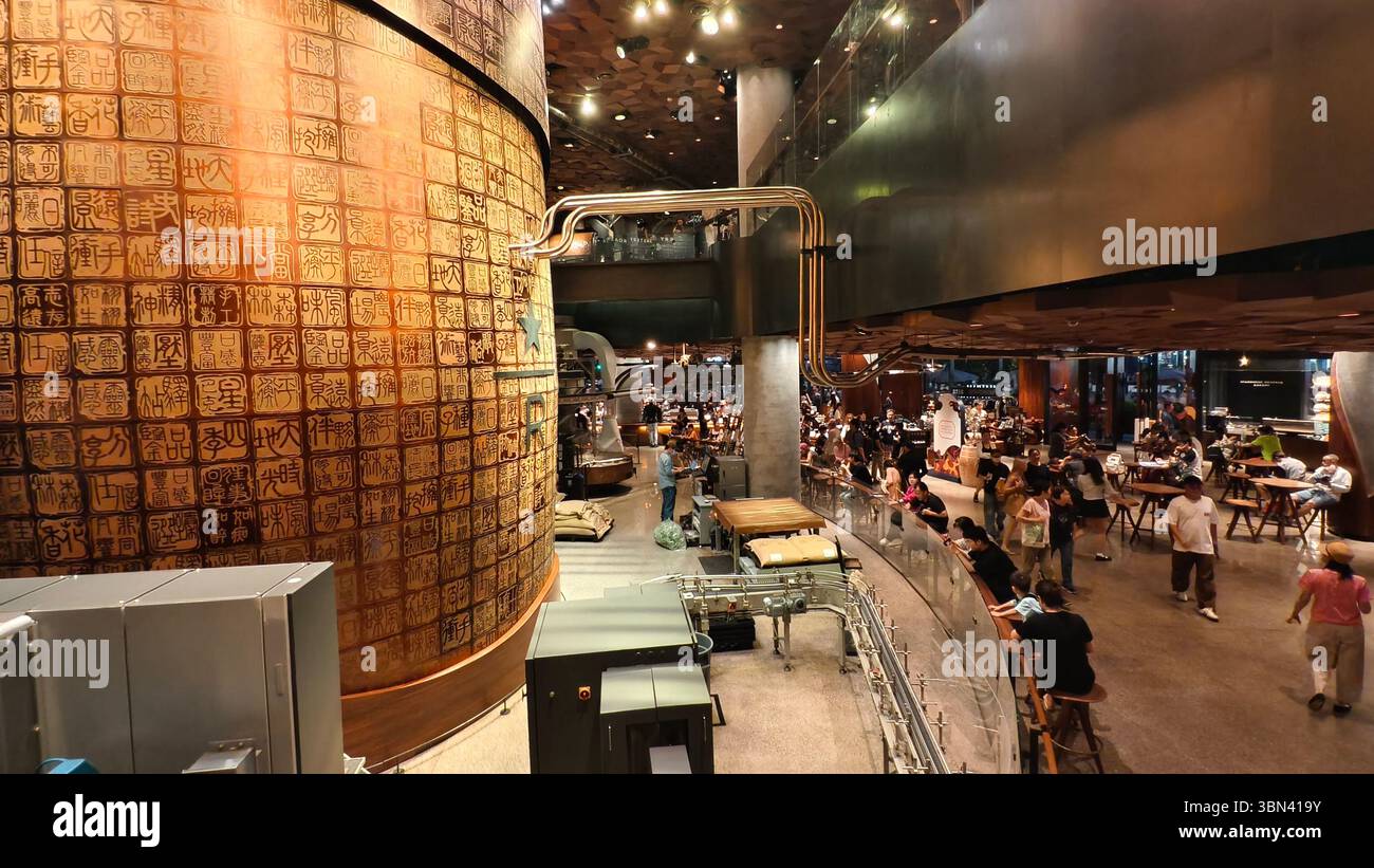 SHANGHAI, CHINA - JUNE 29, 2025 - Tourists consume at the first ...