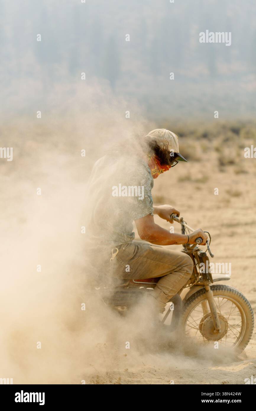 Motorcyclist riding on motorcycle off hi-res stock photography and ...