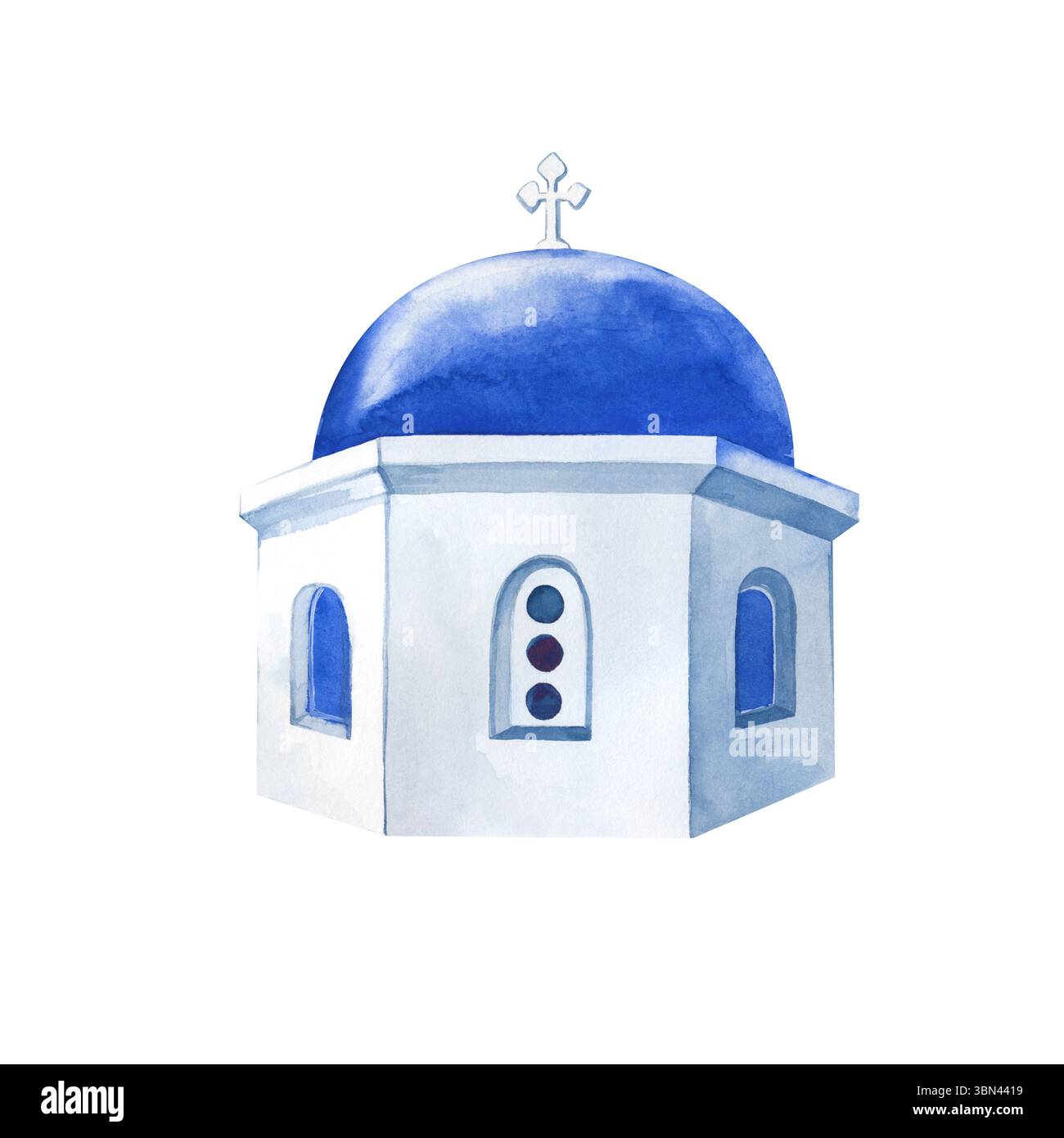 Blue white traditional architecture Cut Out Stock Images & Pictures - Alamy