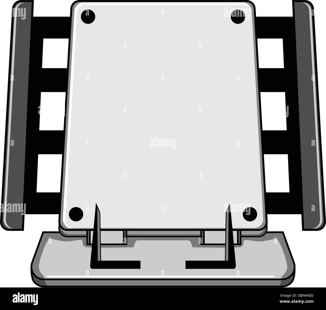 portable book reading stand cartoon vector illustration Stock Vector ...