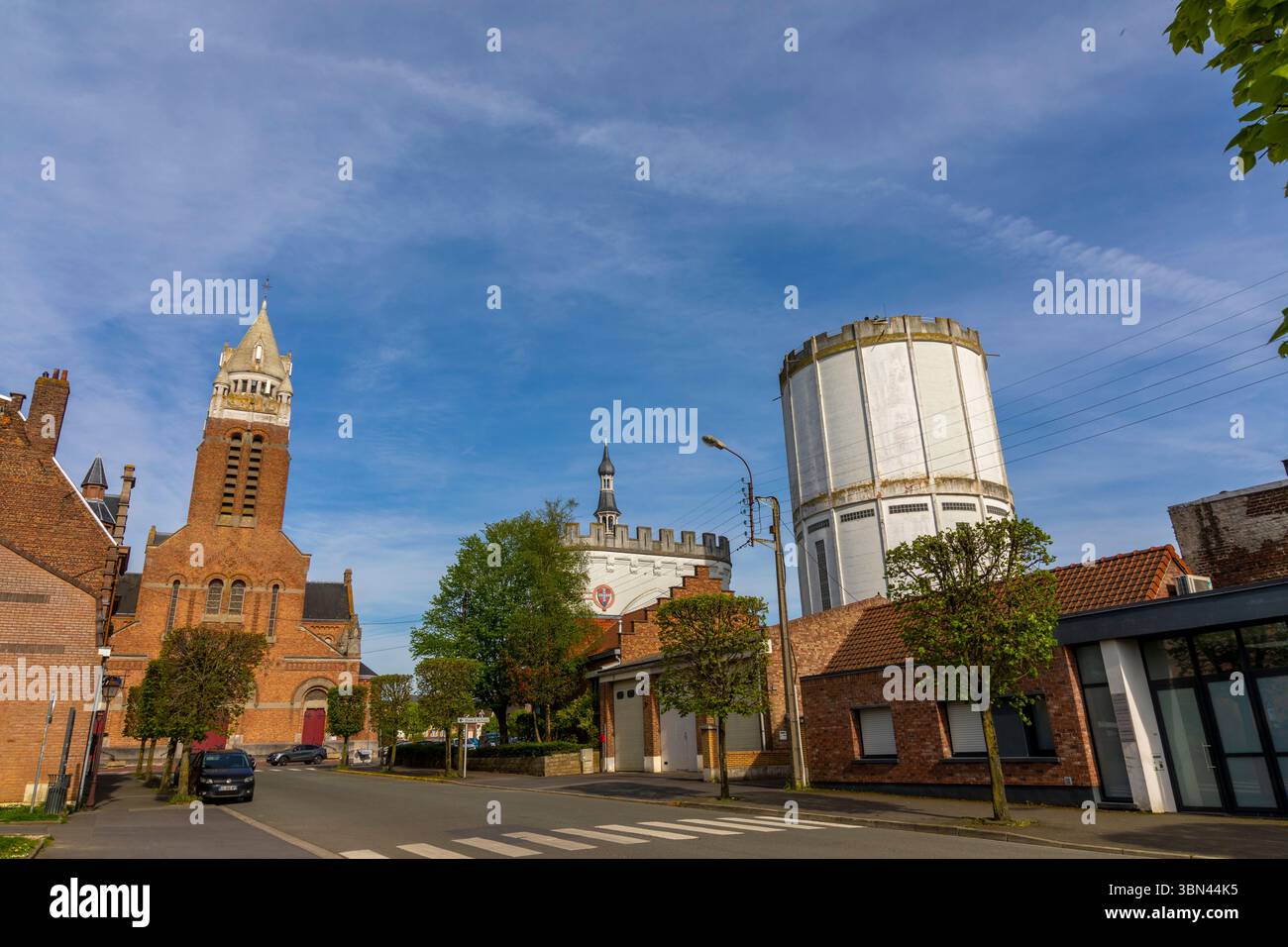 Hauts de France, Nord, Bailleul, the Chateau-d'Eau and Saint-Vaast ...