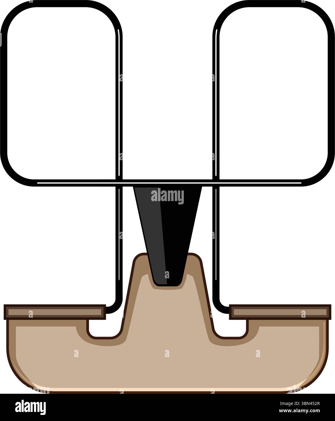 lightweight book reading stand cartoon vector illustration Stock Vector ...
