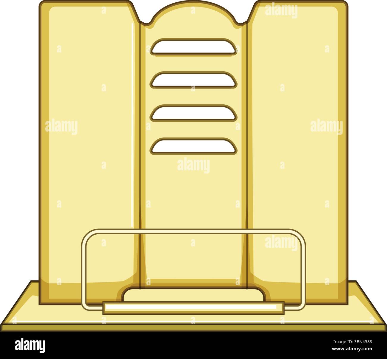desktop book reading stand cartoon vector illustration Stock Vector ...