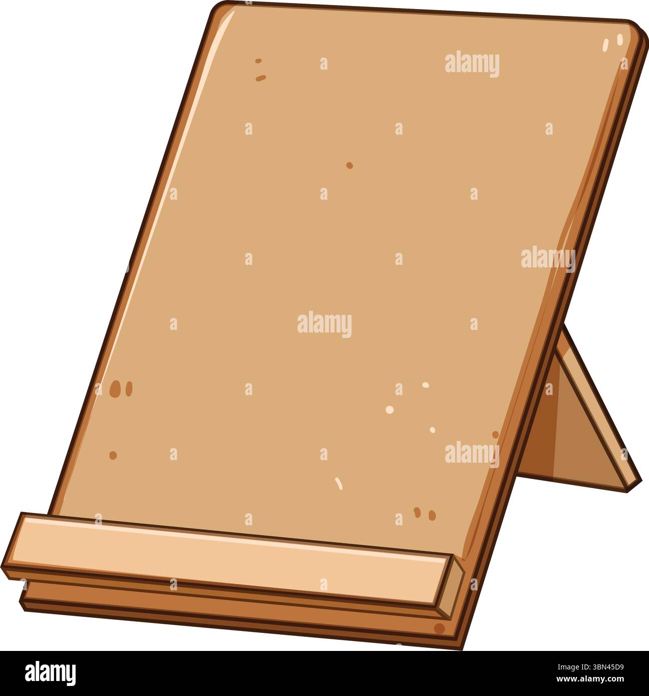 bamboo book reading stand cartoon vector illustration Stock Vector ...
