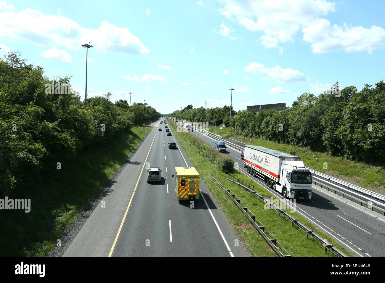 Dublin, Ireland - 21st May 2025 - Traffic on both lanes of the M4 ...