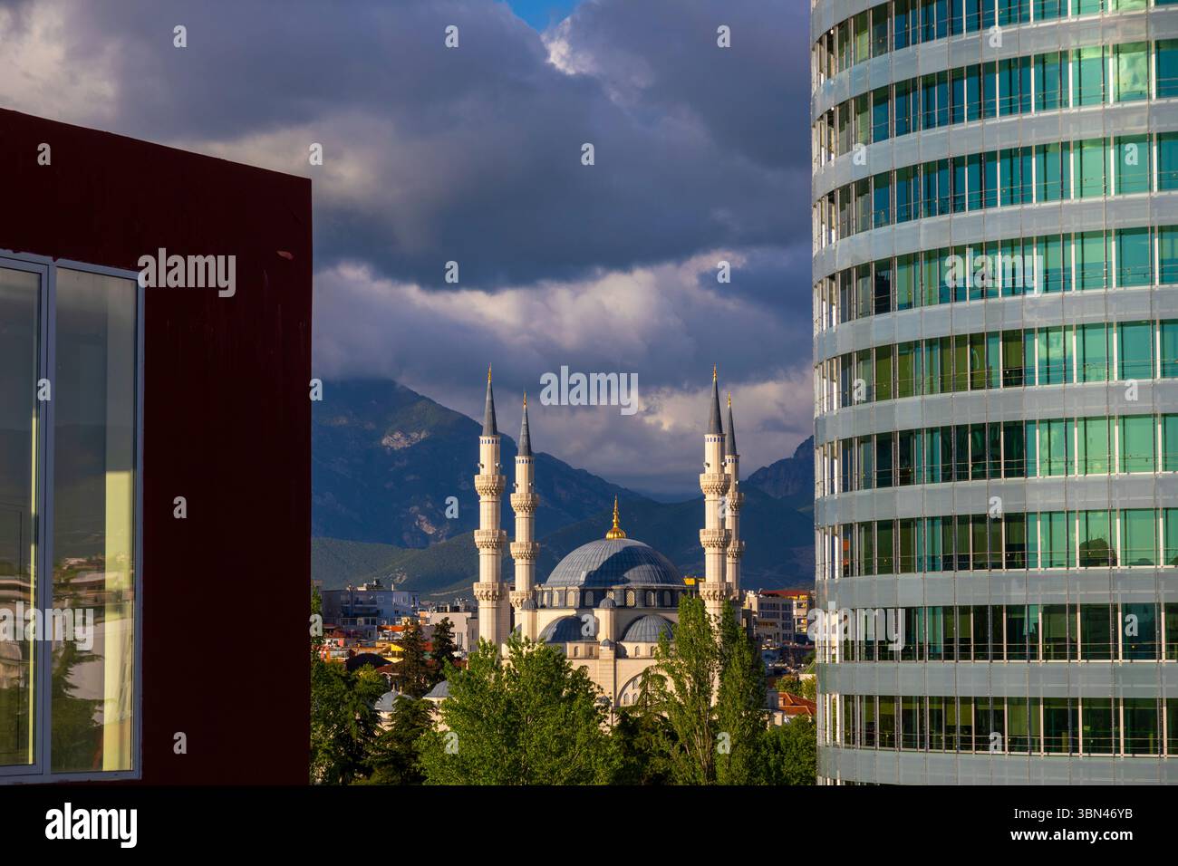 Tirana, Albania. Grand Mosque of Tirana, Namazgah Mosque Stock Photo ...