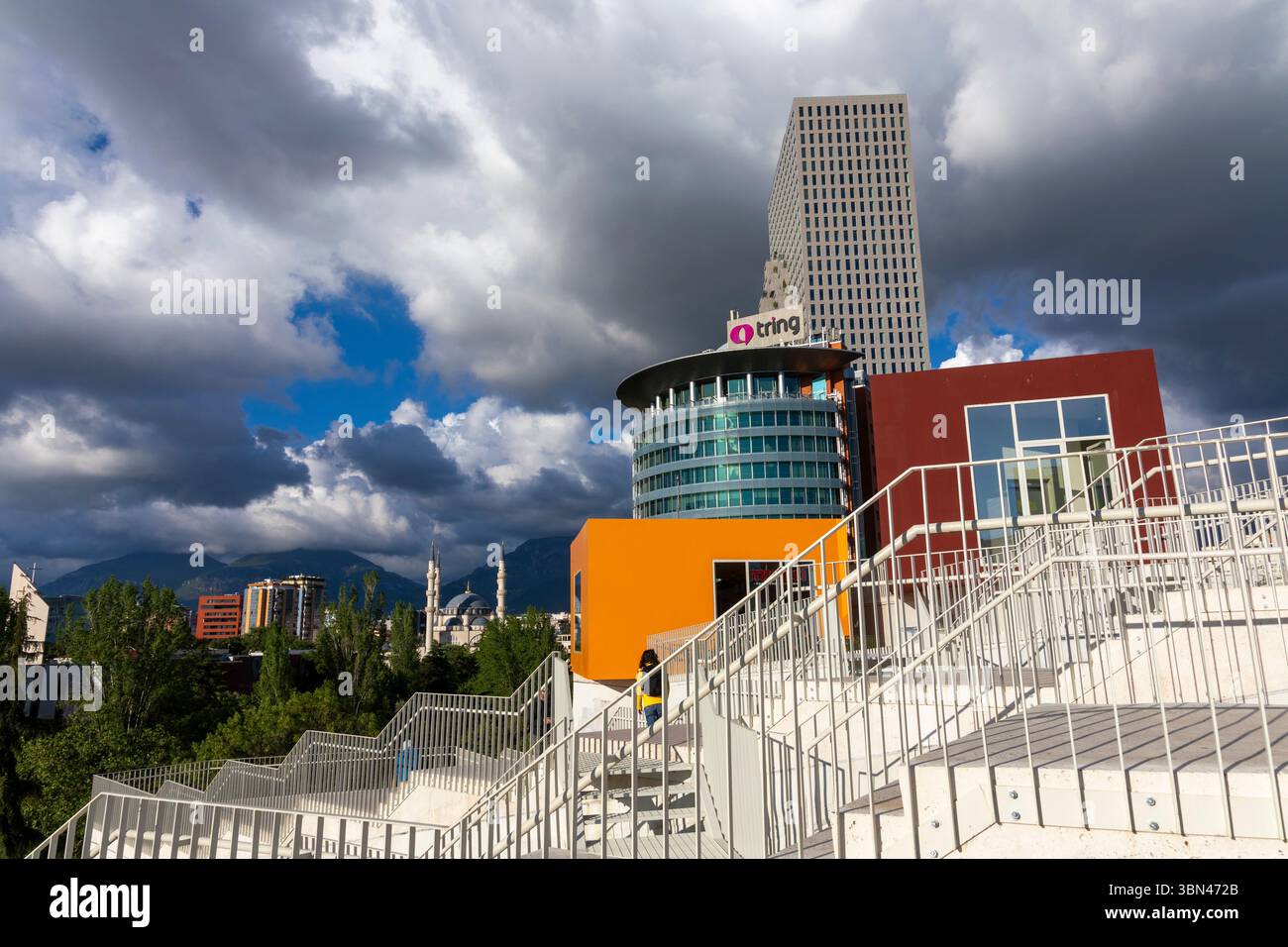 Tirana, Albania. The Pyramid of Tirana, formerly the Enver Hoxha Museum ...