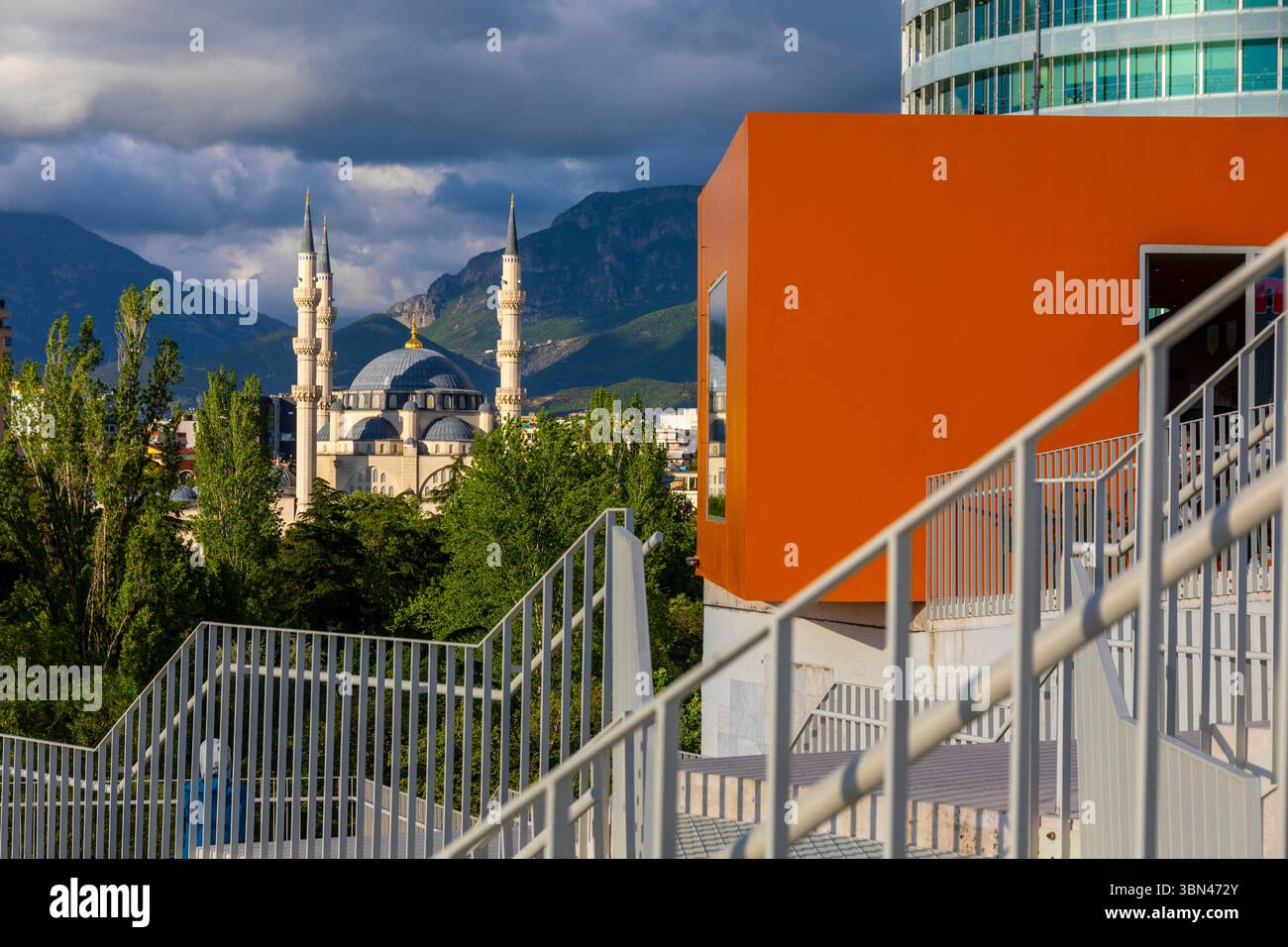 Tirana, Albania. The Pyramid of Tirana, formerly the Enver Hoxha Museum ...