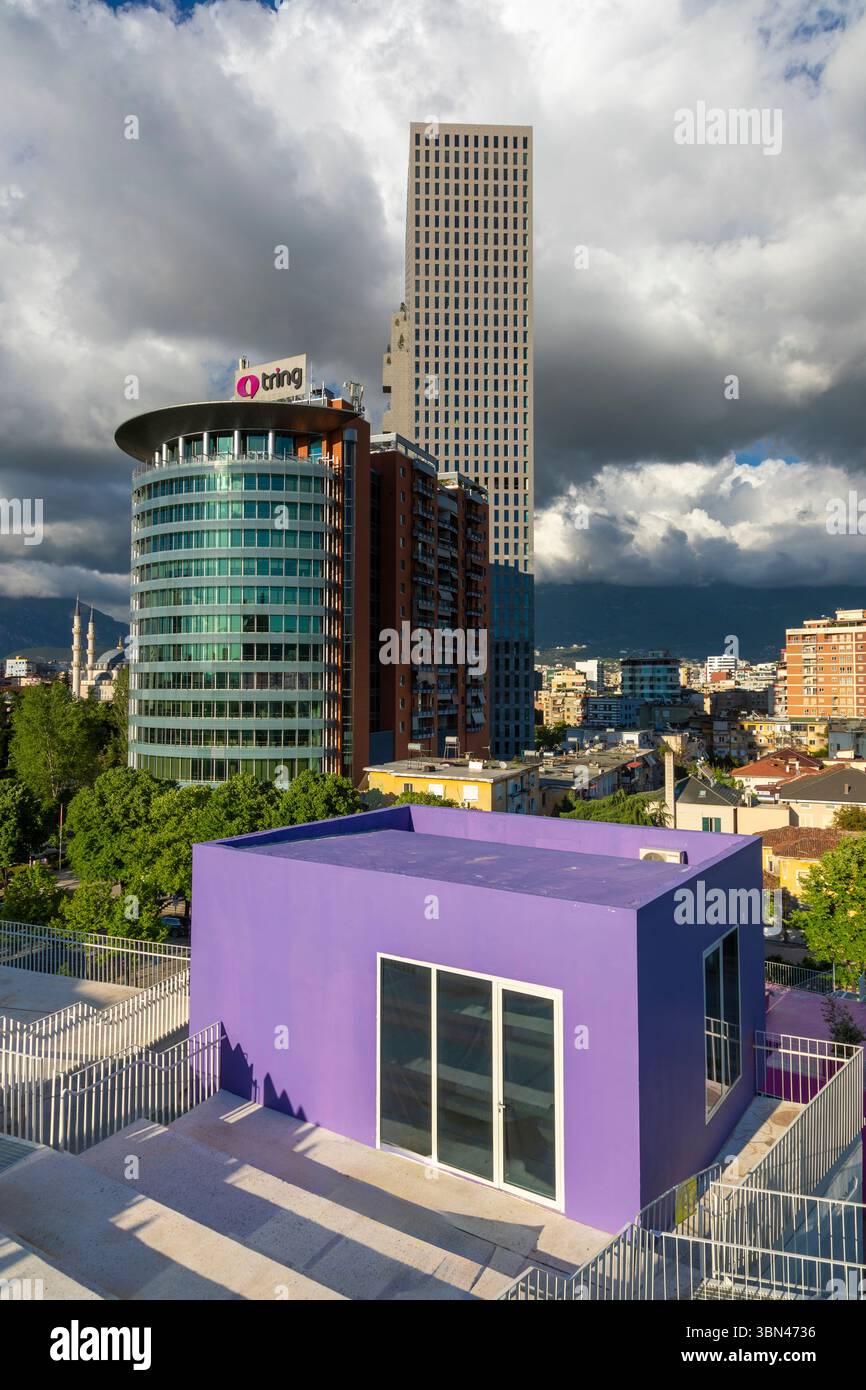 Tirana, Albania. The Tirana Pyramid, formerly the Enver Hoxha Museum ...