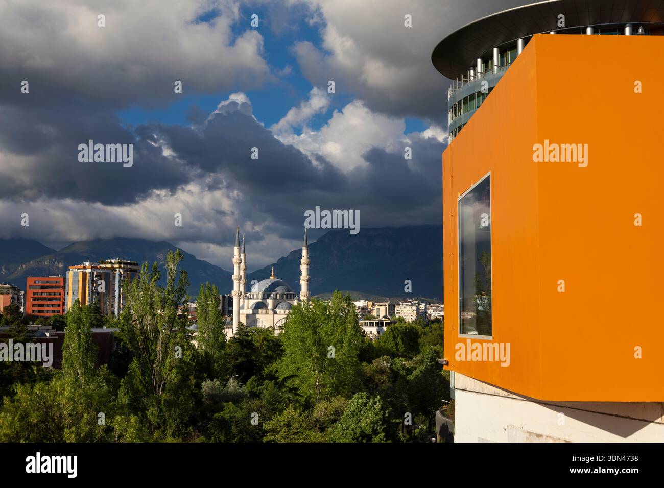 Tirana, Albania. The Pyramid of Tirana, formerly the Enver Hoxha Museum ...