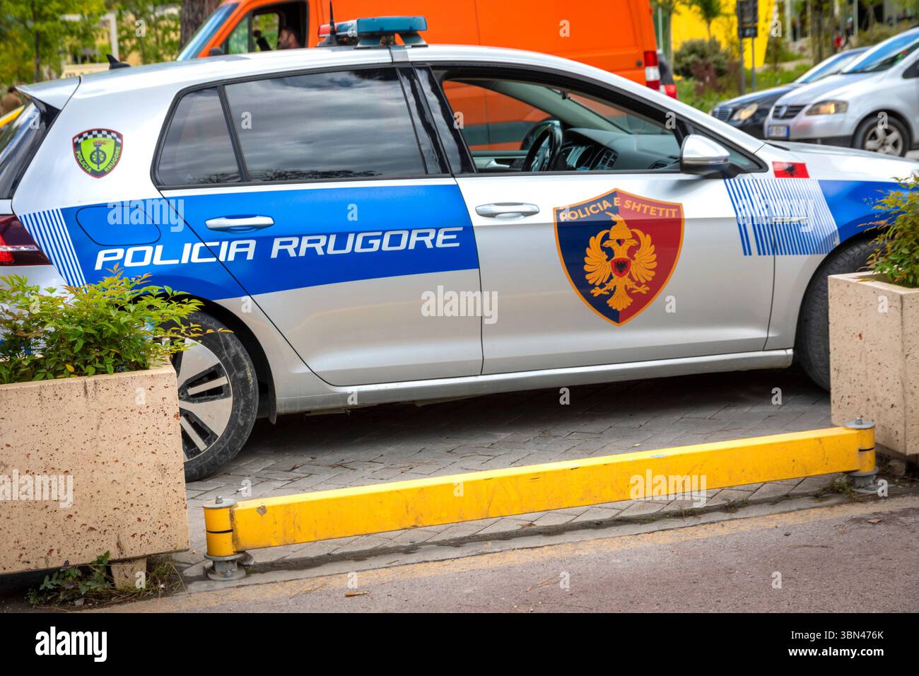 Tirana, Albania, police car in the city center Stock Photo - Alamy