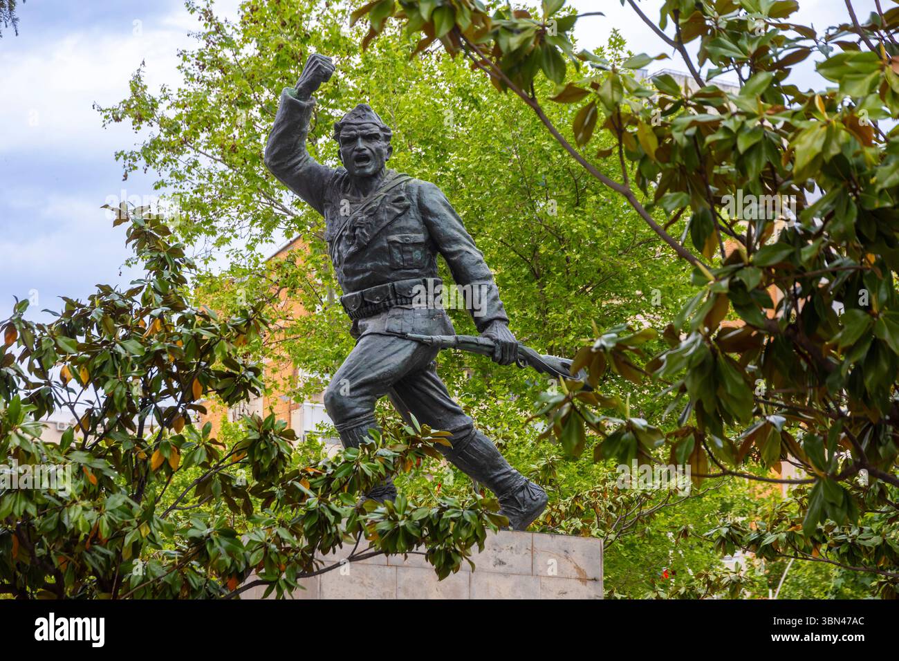 Albania, Tirana, Souleiman Pasha Square, monument dedicated to the ...
