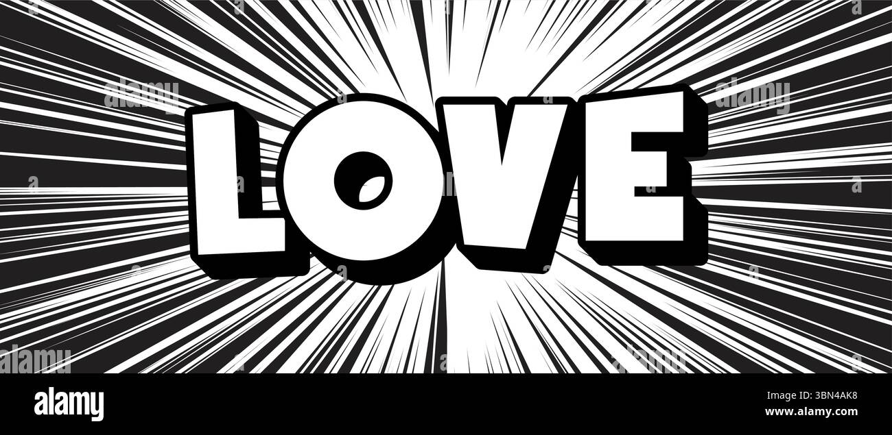 Love declaration explosion lettering bold speech. Dynamic motivational ...