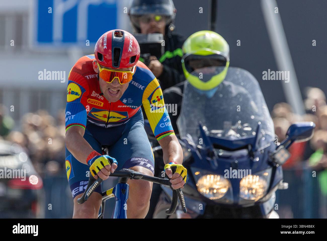 Aalborg, Denmark. 29th, June 2025. Mads Pedersen (Lidl-Trek) seen at the Danish National Road ...