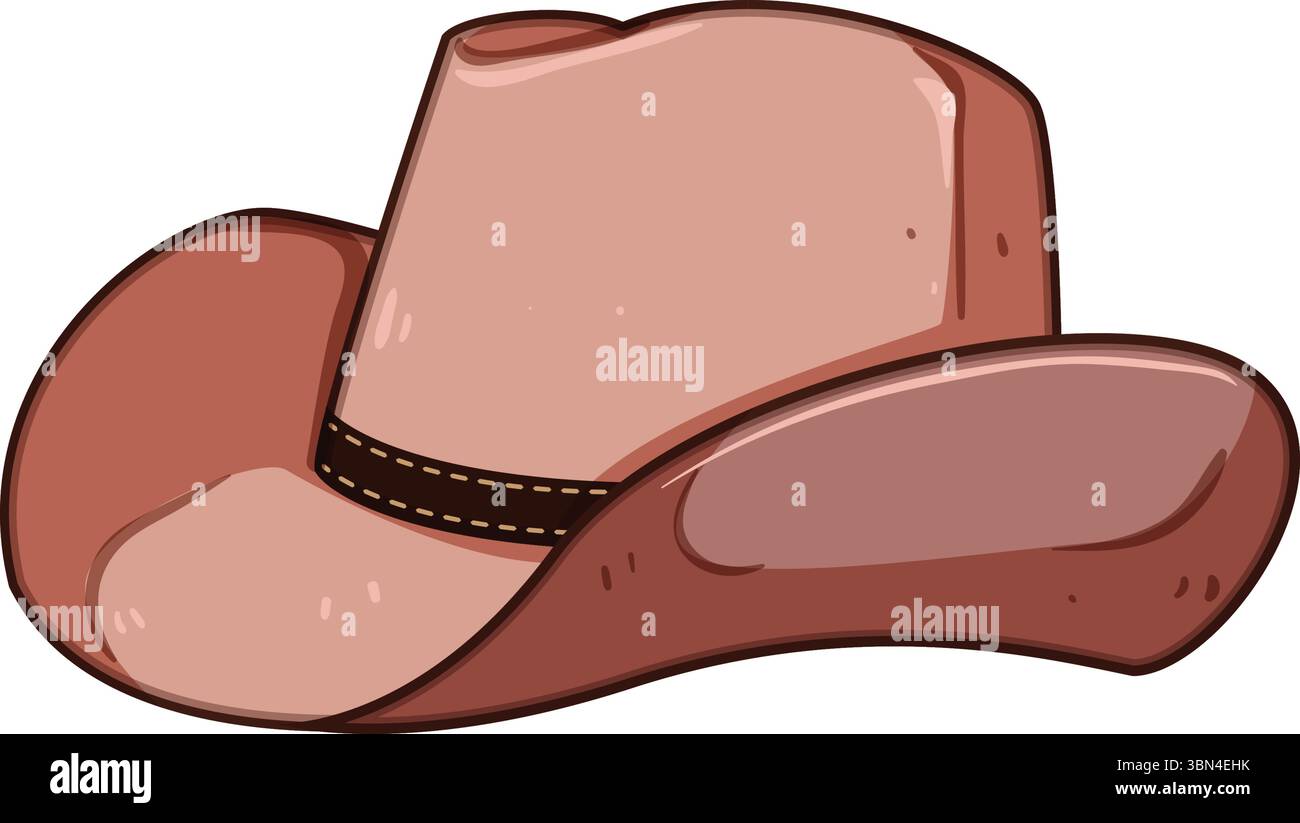 ranch cowboy hat cartoon vector illustration Stock Vector Image & Art ...