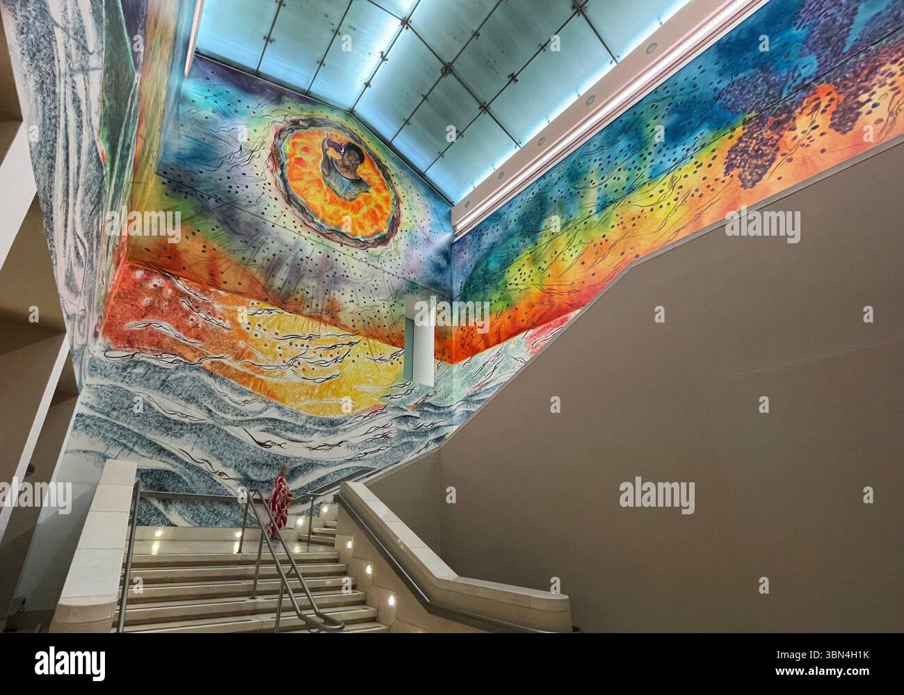 Tate Britain. Requiem by Chris Ofili . North Staircase at Tate Britain ...