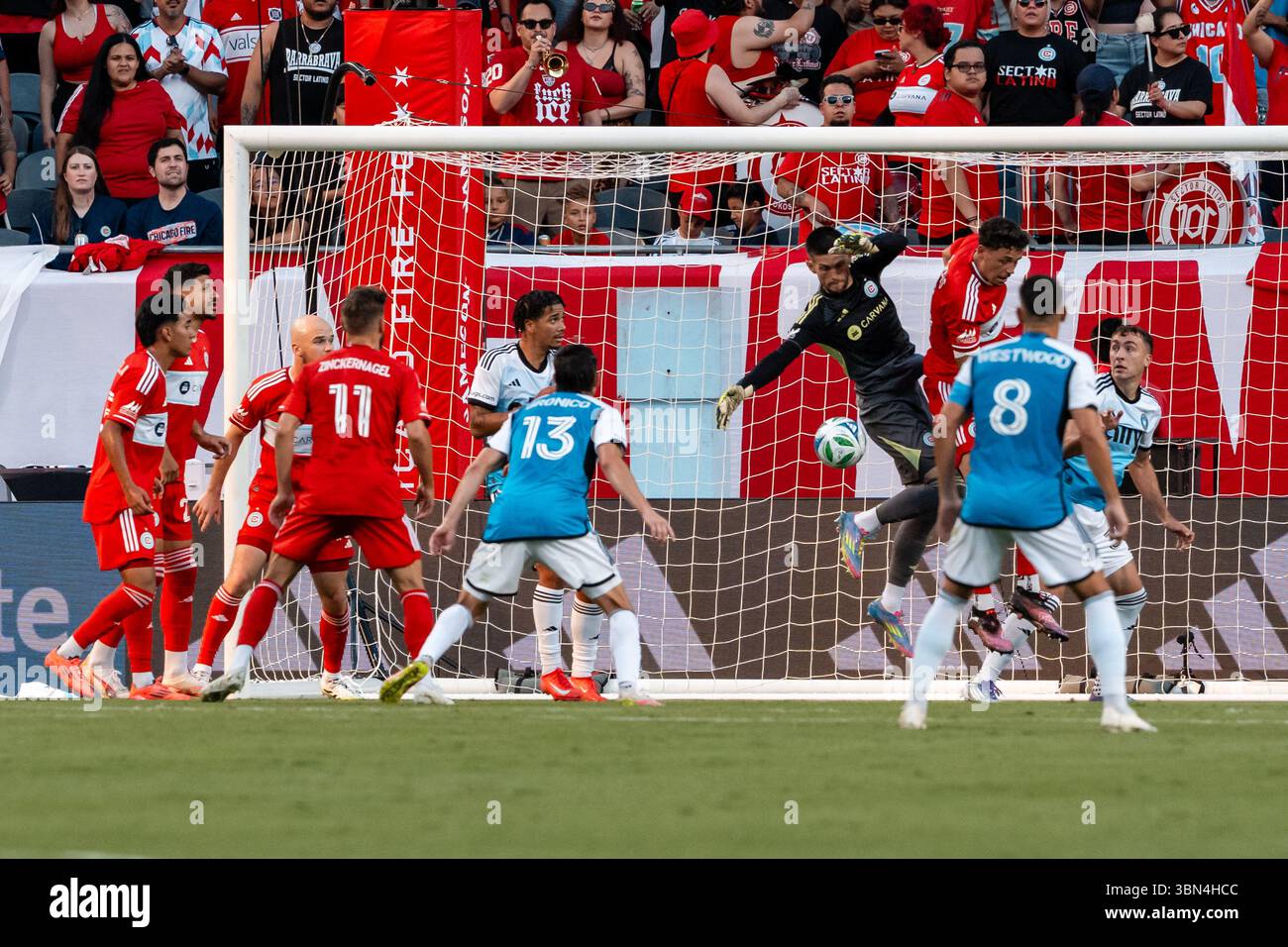 Chicago Fire Goalkeeper Jeff Gal (25) seen in action during the match ...