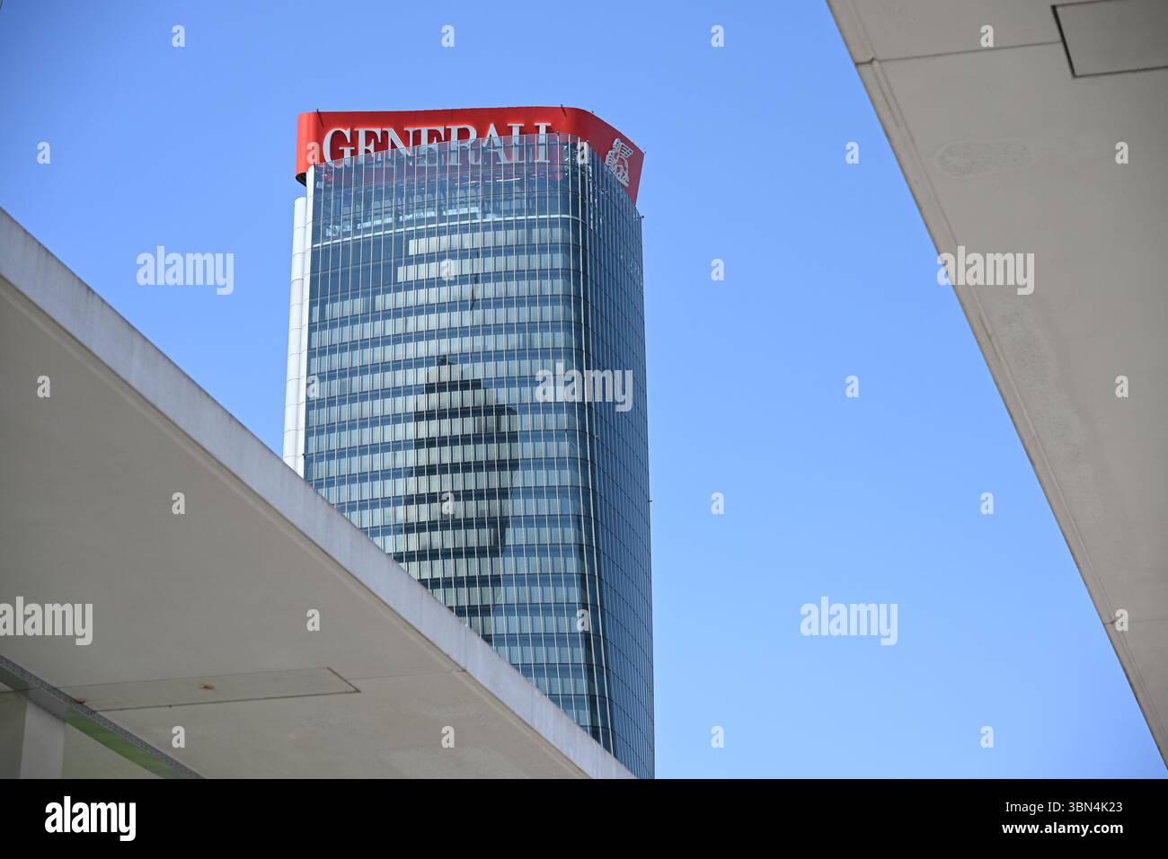 Milan, Italy. 30th June, 2025. the sign of the Generali insurance ...