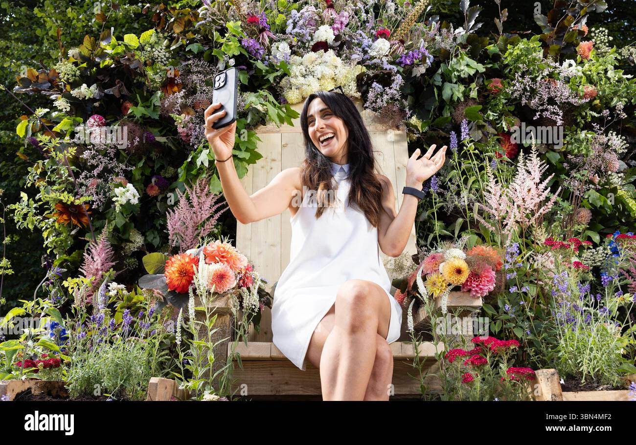 EDITORIAL USE ONLY Sara Kayat from London sits on the Living Throne ...