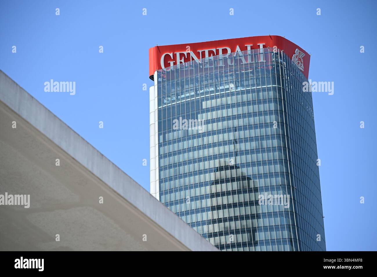 Milan, Italy. 30th June, 2025. the sign of the Generali insurance ...