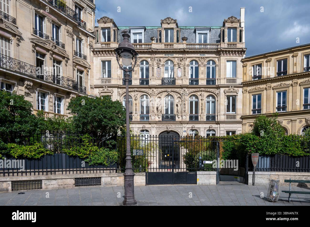 France. Paris. 9th arrondissement. Place Saint Georges. Mansion of La ...