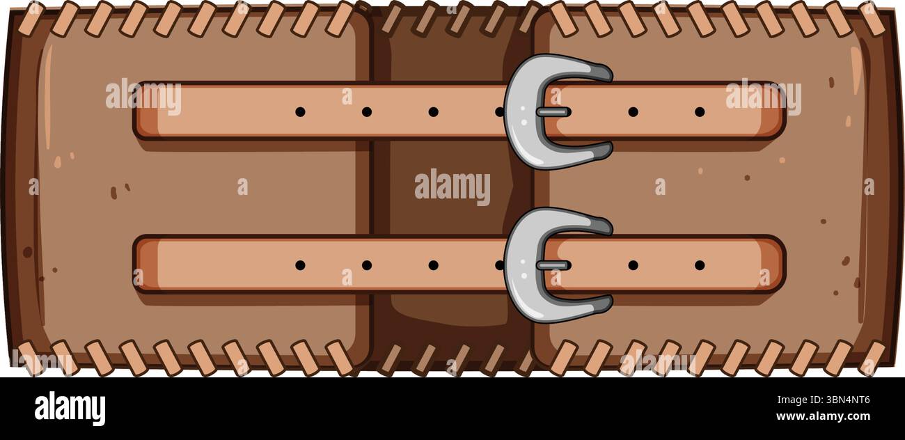rustic cowgirl belt cartoon vector illustration Stock Vector Image ...