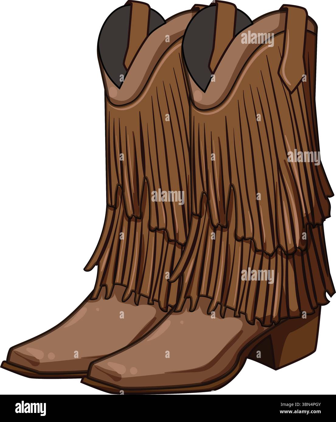 leather cowgirl boots cartoon vector illustration Stock Vector Image ...