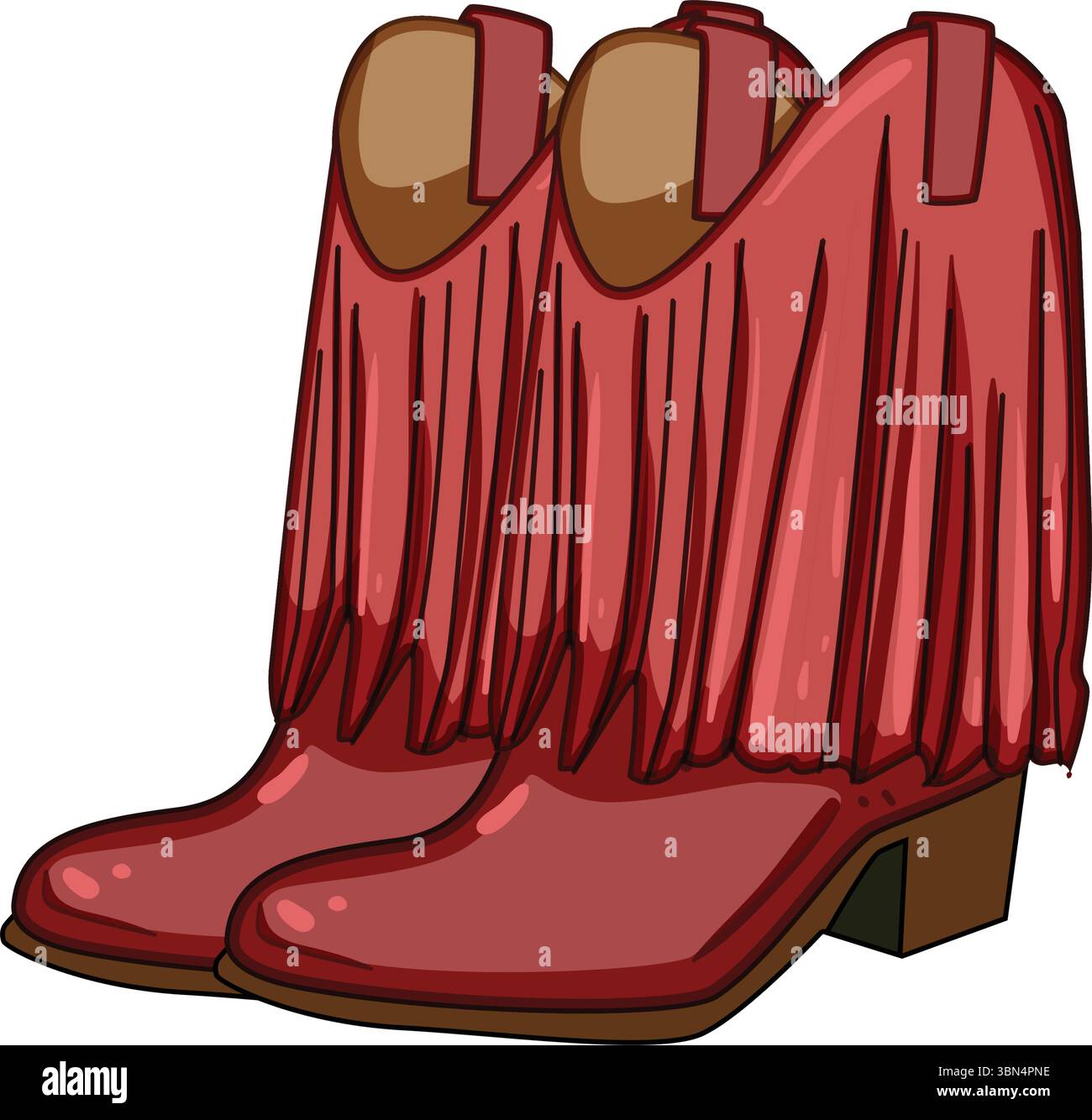 vintage cowgirl boots cartoon vector illustration Stock Vector Image ...