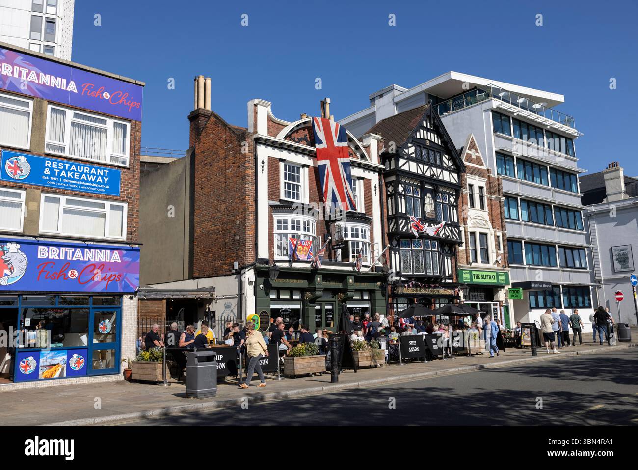 The Ship Anson public house, Portsmouth Historic Dockyard, Hampshire ...