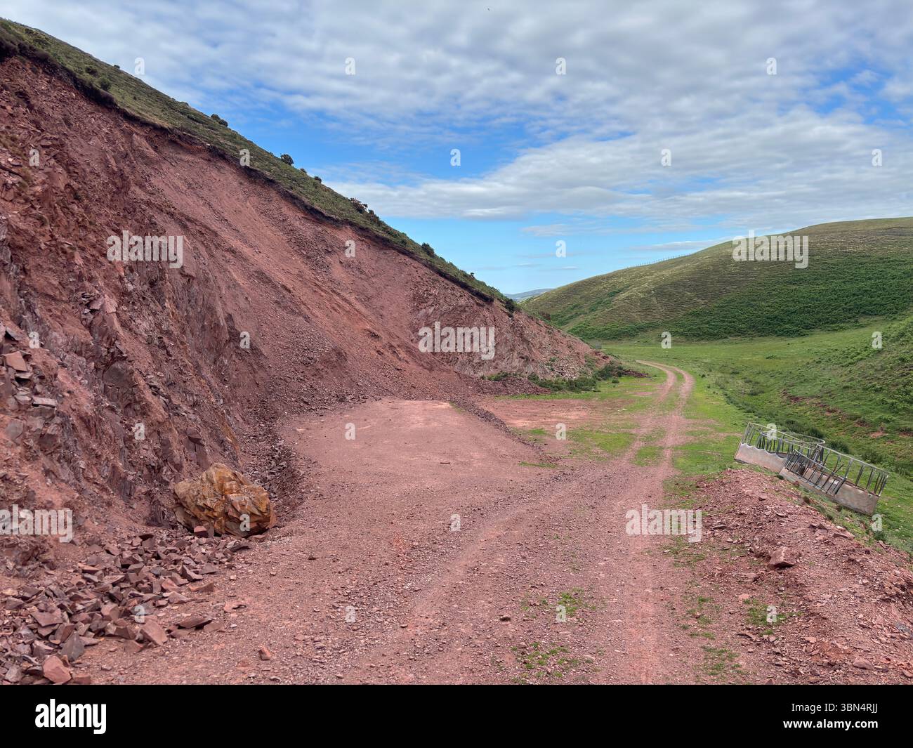Wide rolling moorland of the Lammermuir Hills near Lammerlaw Hill, East ...