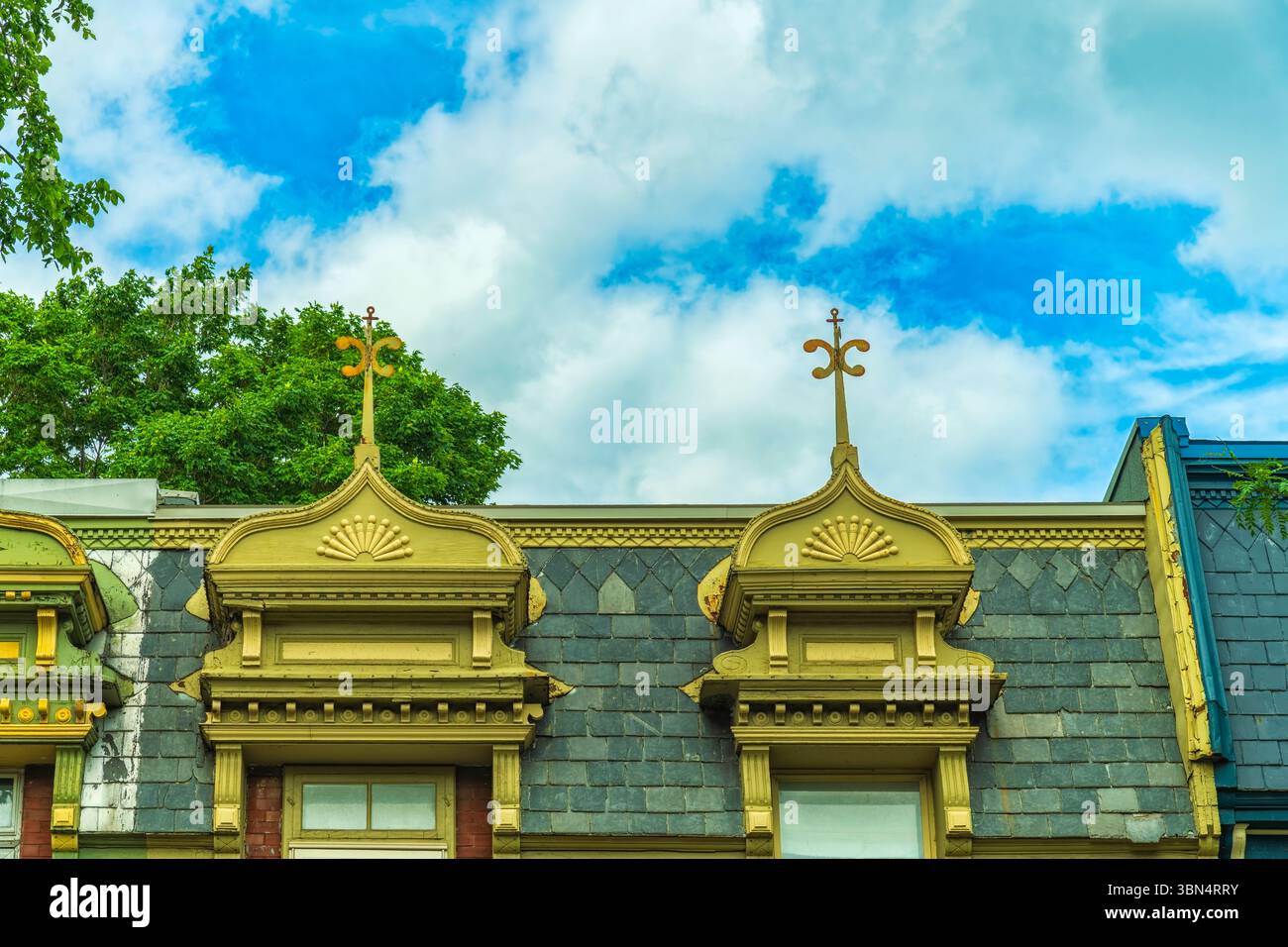 Old-style dormers - various Stock Photo - Alamy