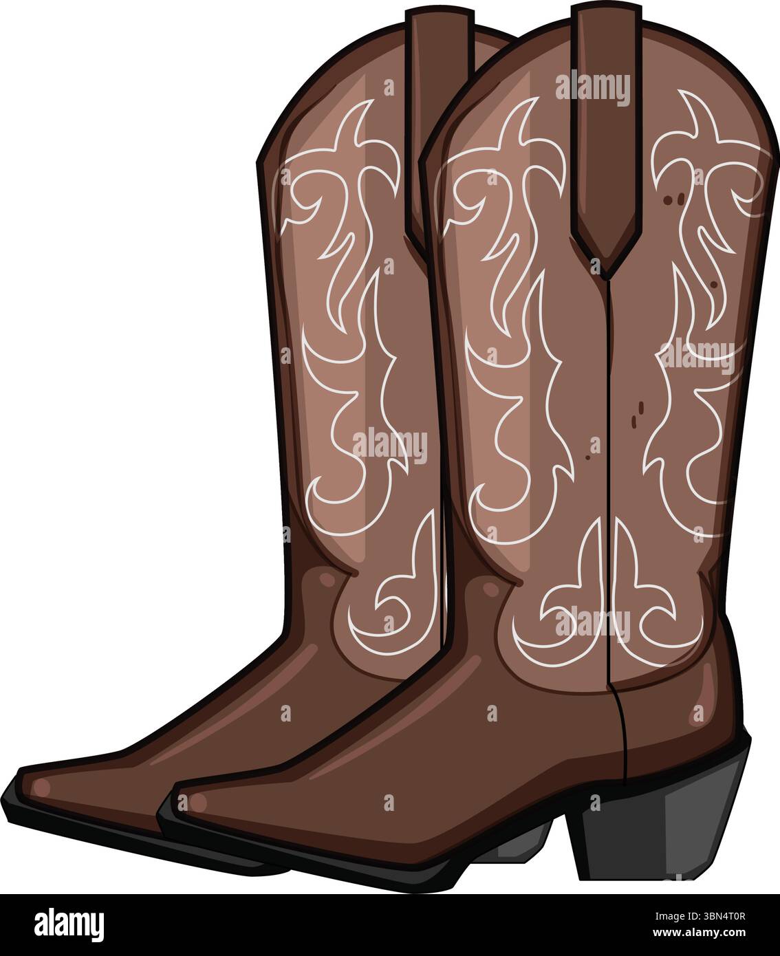 pointed cowgirl boots cartoon vector illustration Stock Vector Image ...
