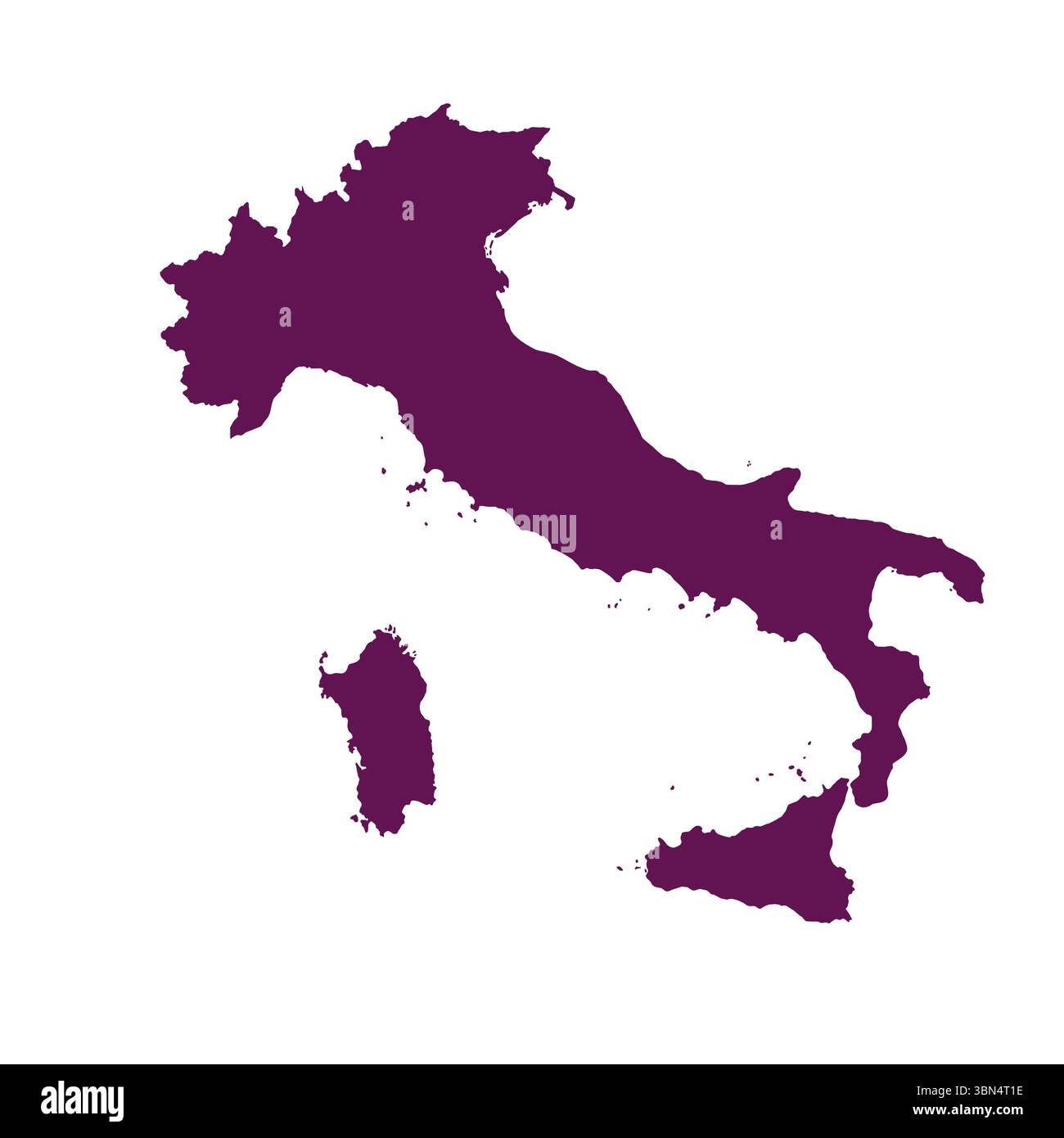 Map of Italy, sign silhouette. World Map Globe. Vector Illustration ...