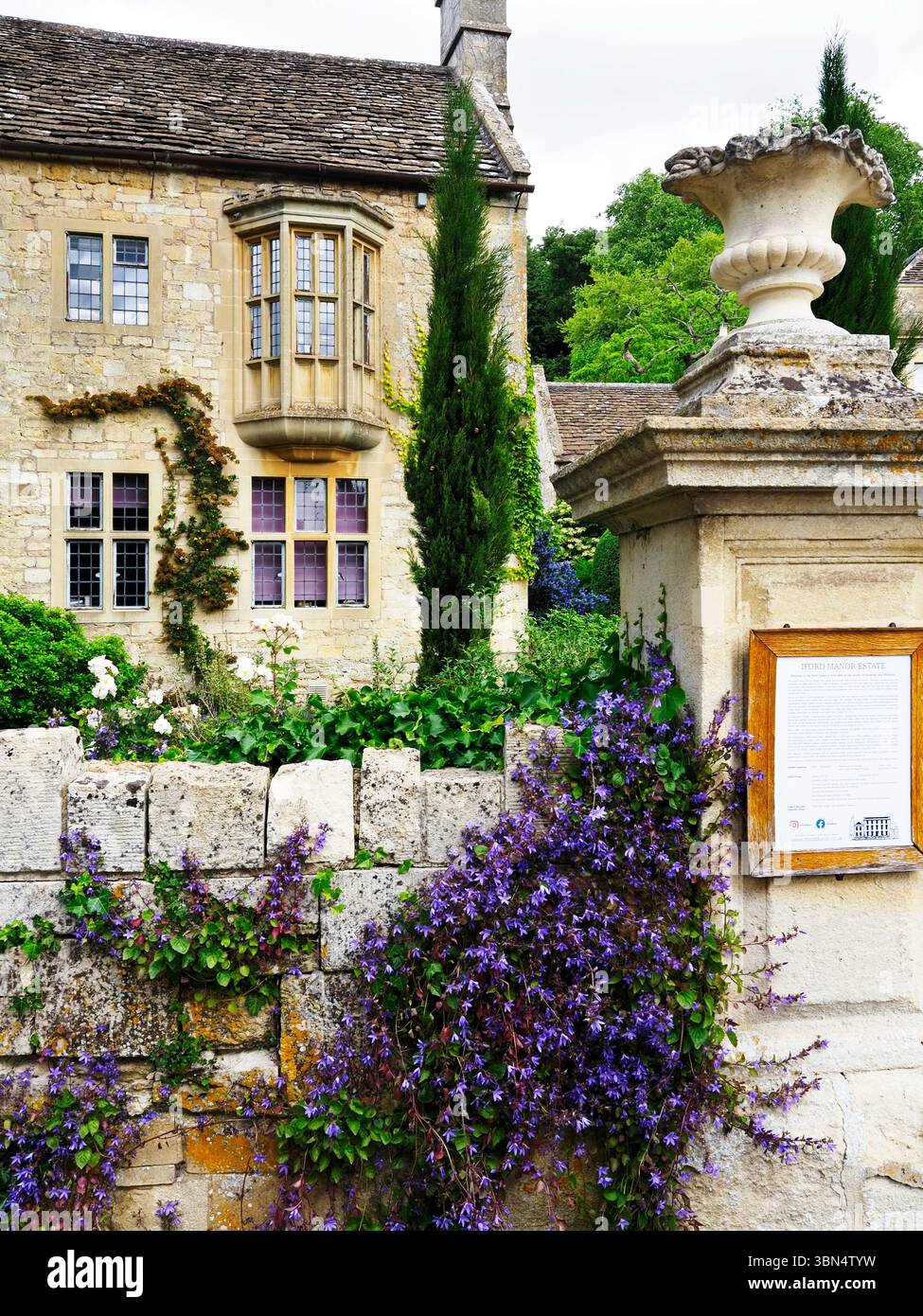 Iford Manor a listed manor house at Iford in the Frome Valley Wiltshire ...