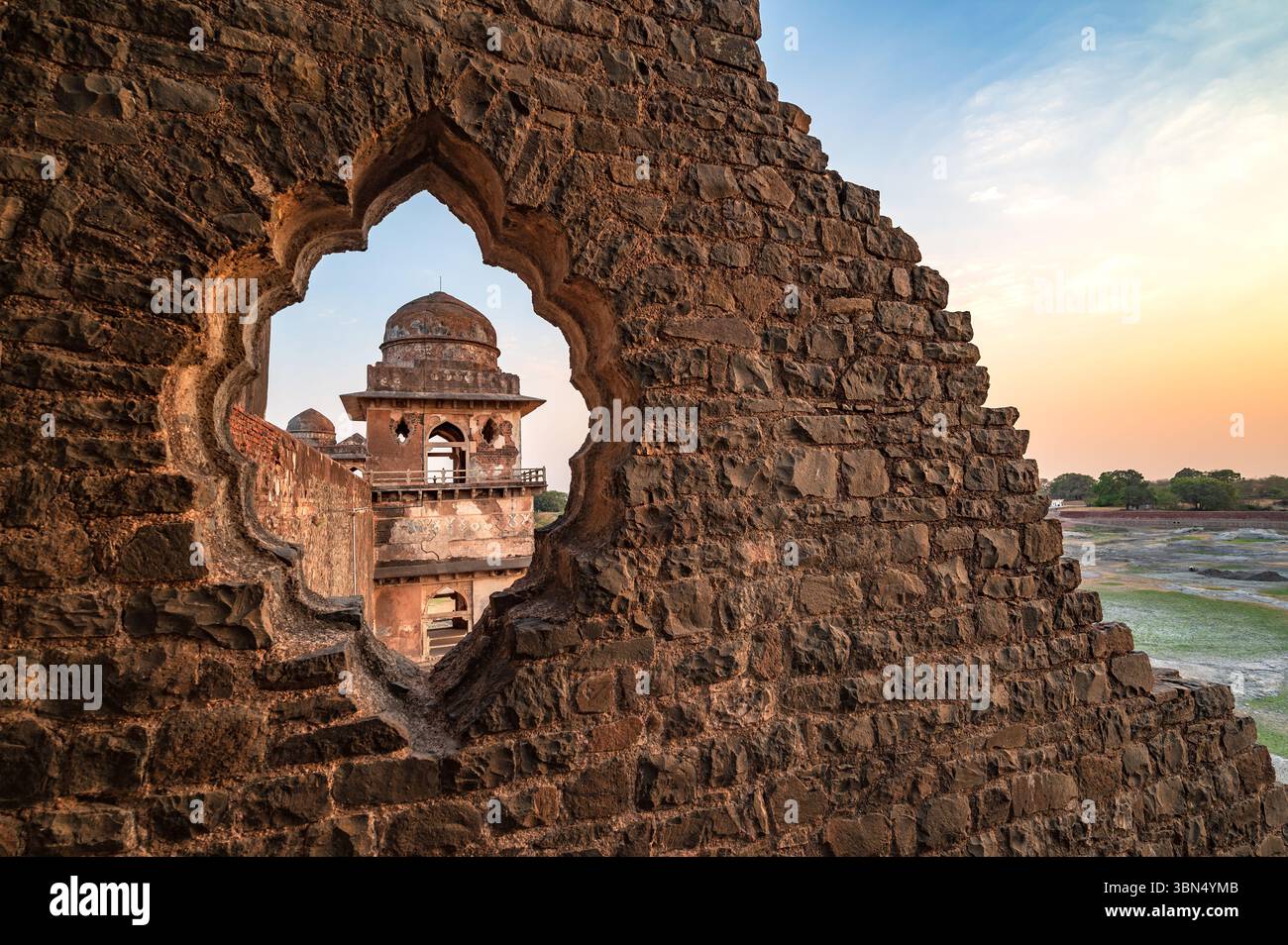 Jahaz Mahal royal complex, Mandu, Madhya Pradesh, India Stock Photo - Alamy