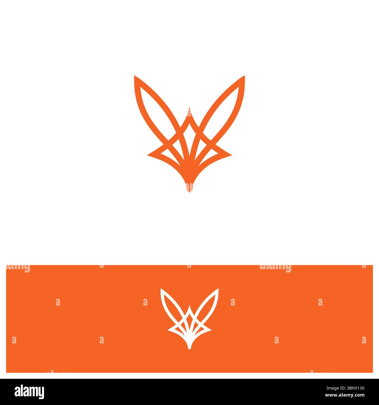 Outline style Fox head animal modern logo icon design template flat ...