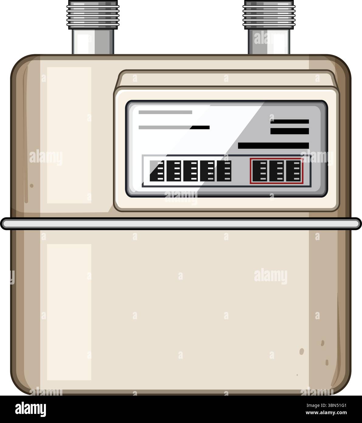 maintenance gas meter cartoon vector illustration Stock Vector Image ...