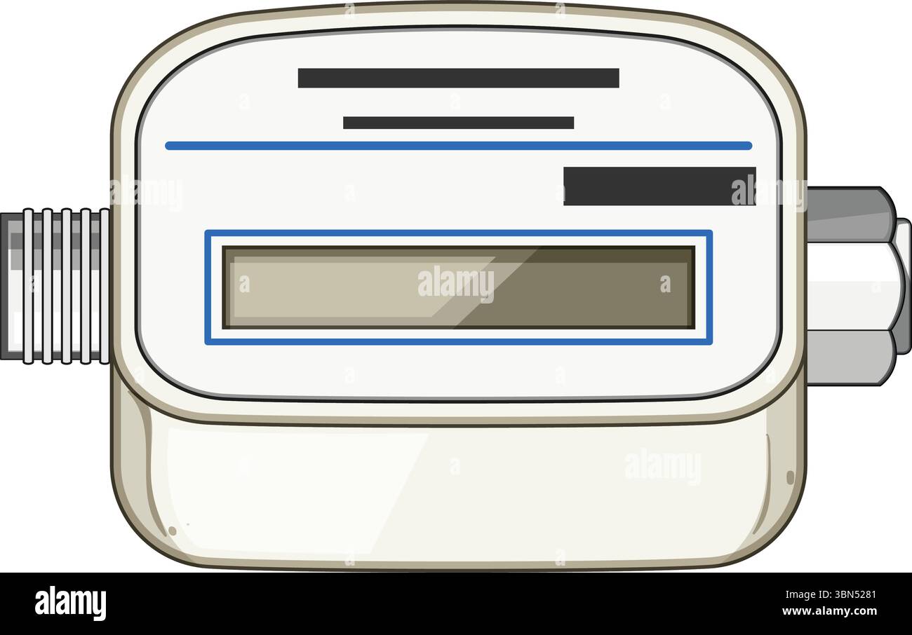 smart gas meter cartoon vector illustration Stock Vector Image & Art ...