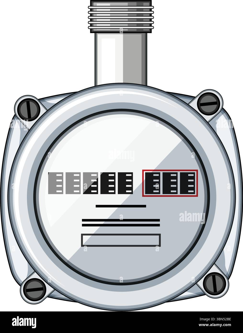 digital gas meter cartoon vector illustration Stock Vector Image & Art ...