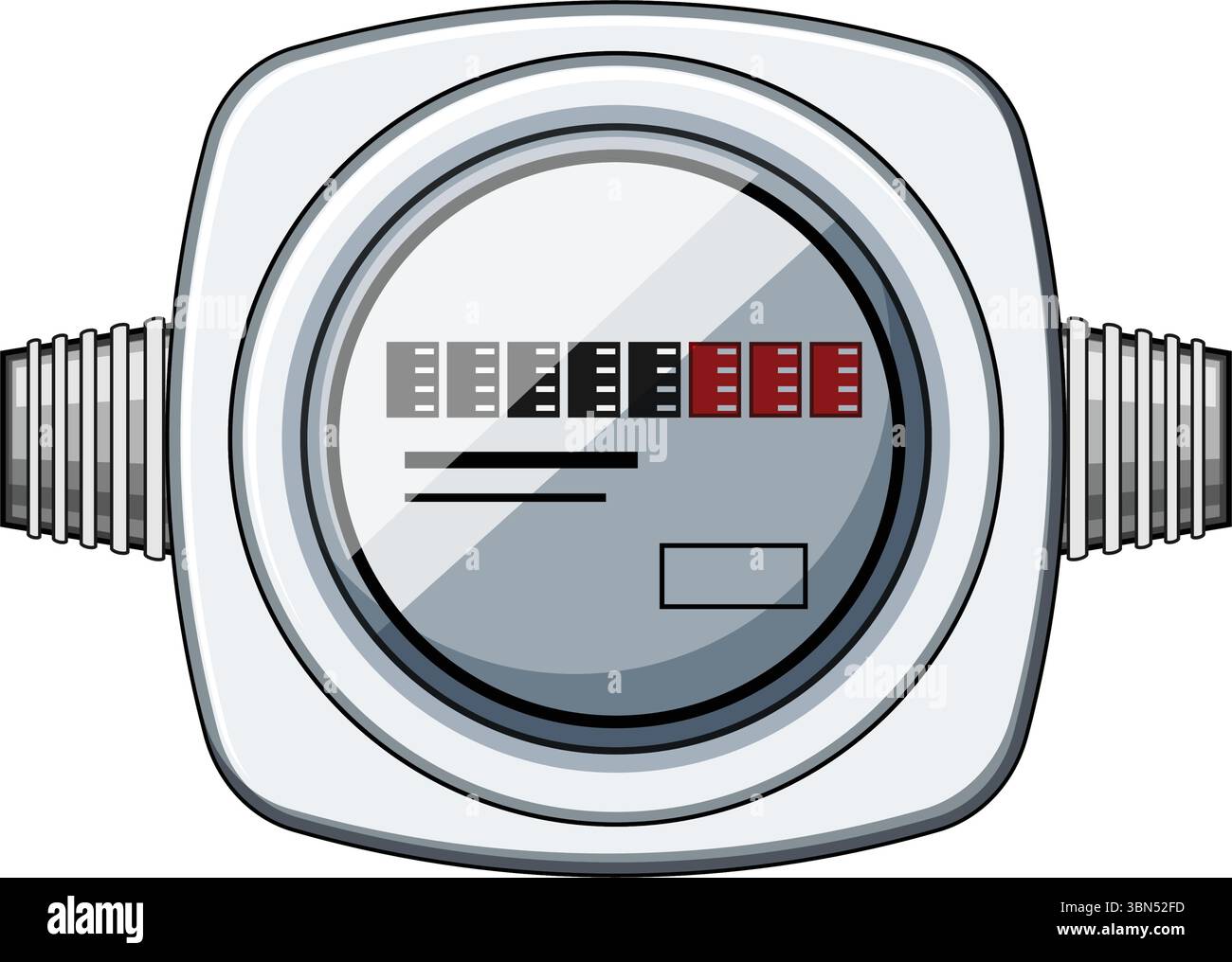 analog gas meter cartoon vector illustration Stock Vector Image & Art ...