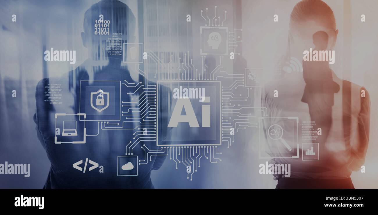 Artificial Intelligence Processor Concept. AI Big Data Array. Innovation concept 2025 Stock ...