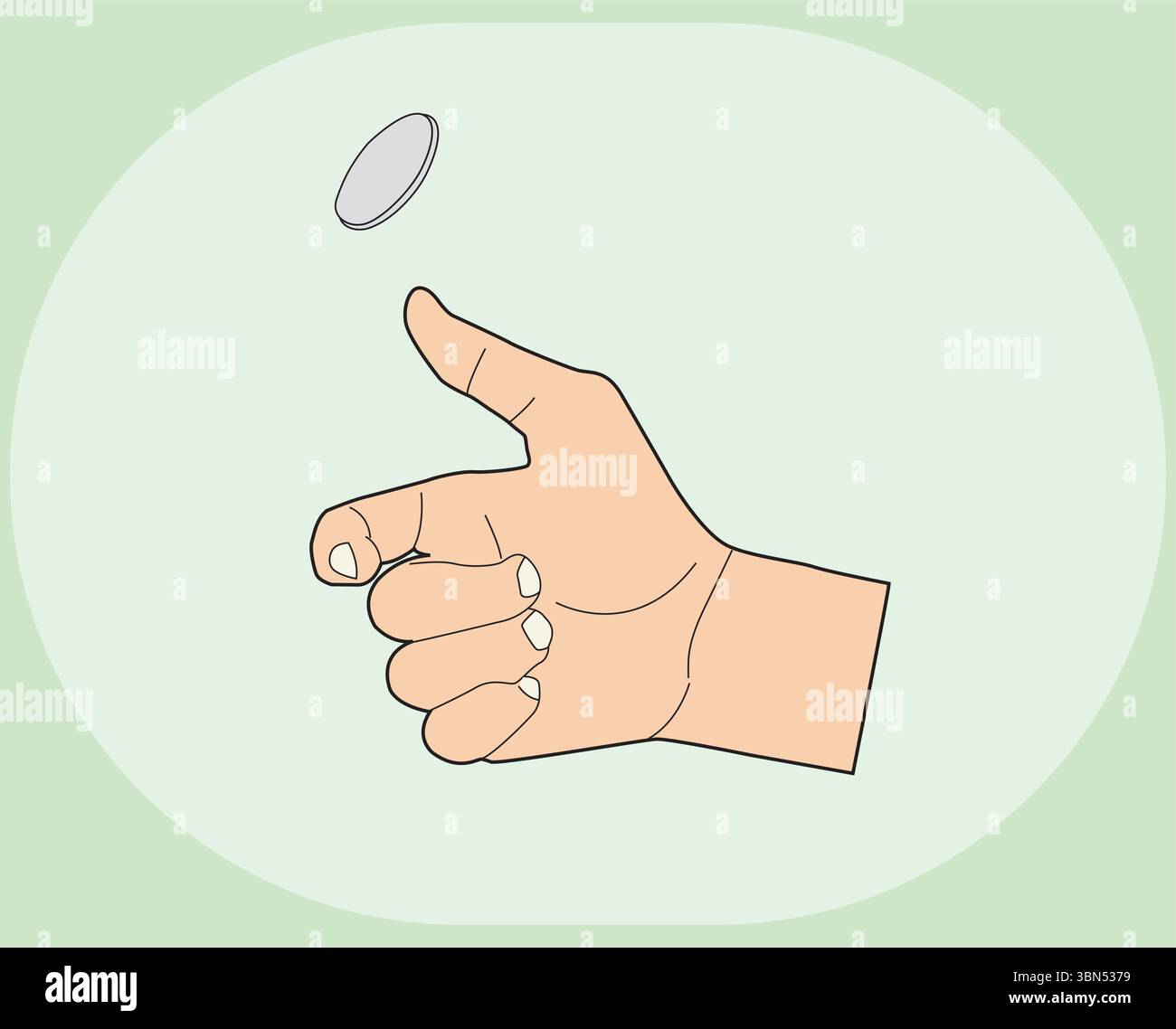 Coin Toss Vector Design Stock Vector Image & Art - Alamy