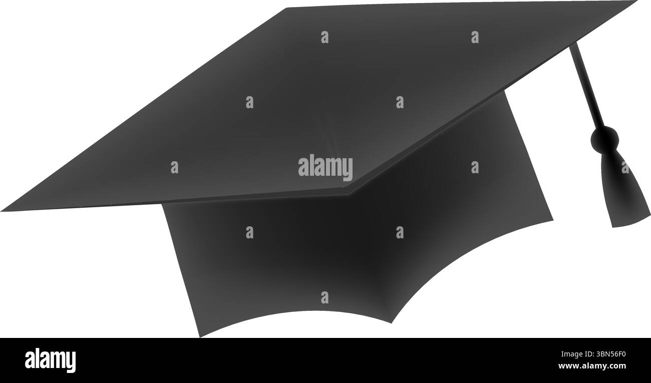 Black graduation cap illustration Stock Vector Image & Art - Alamy