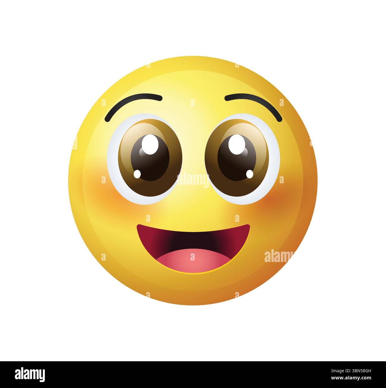 Happy emoji vector illustration isolated. Smiley face emoticon Stock ...