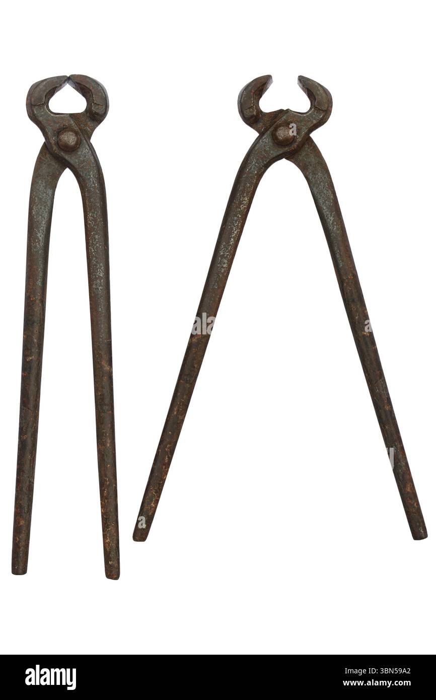 old two pincers isolated on white Stock Photo - Alamy