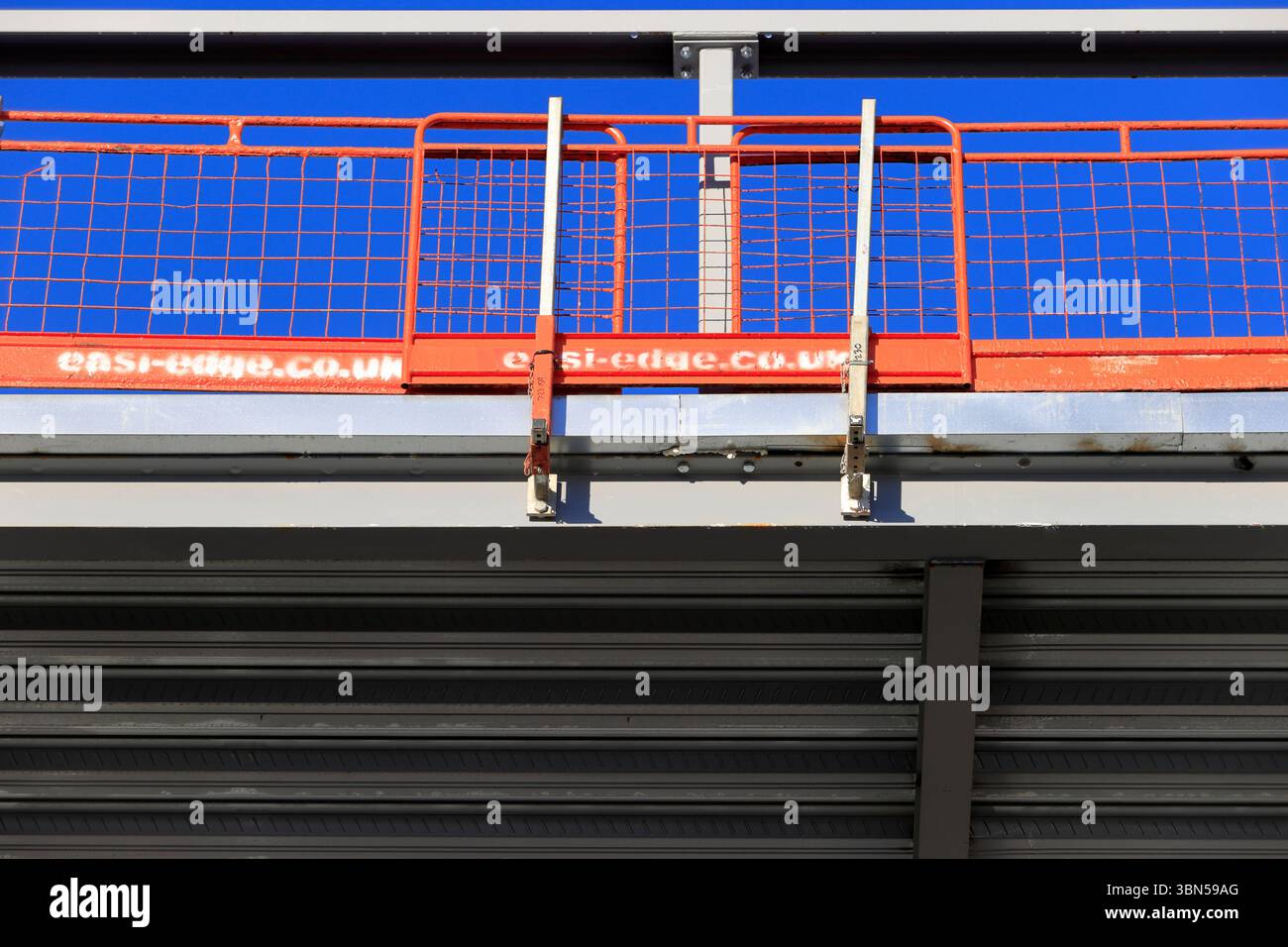 Radcliffe civic hub, steel skeleton frame, and underside of decking ...