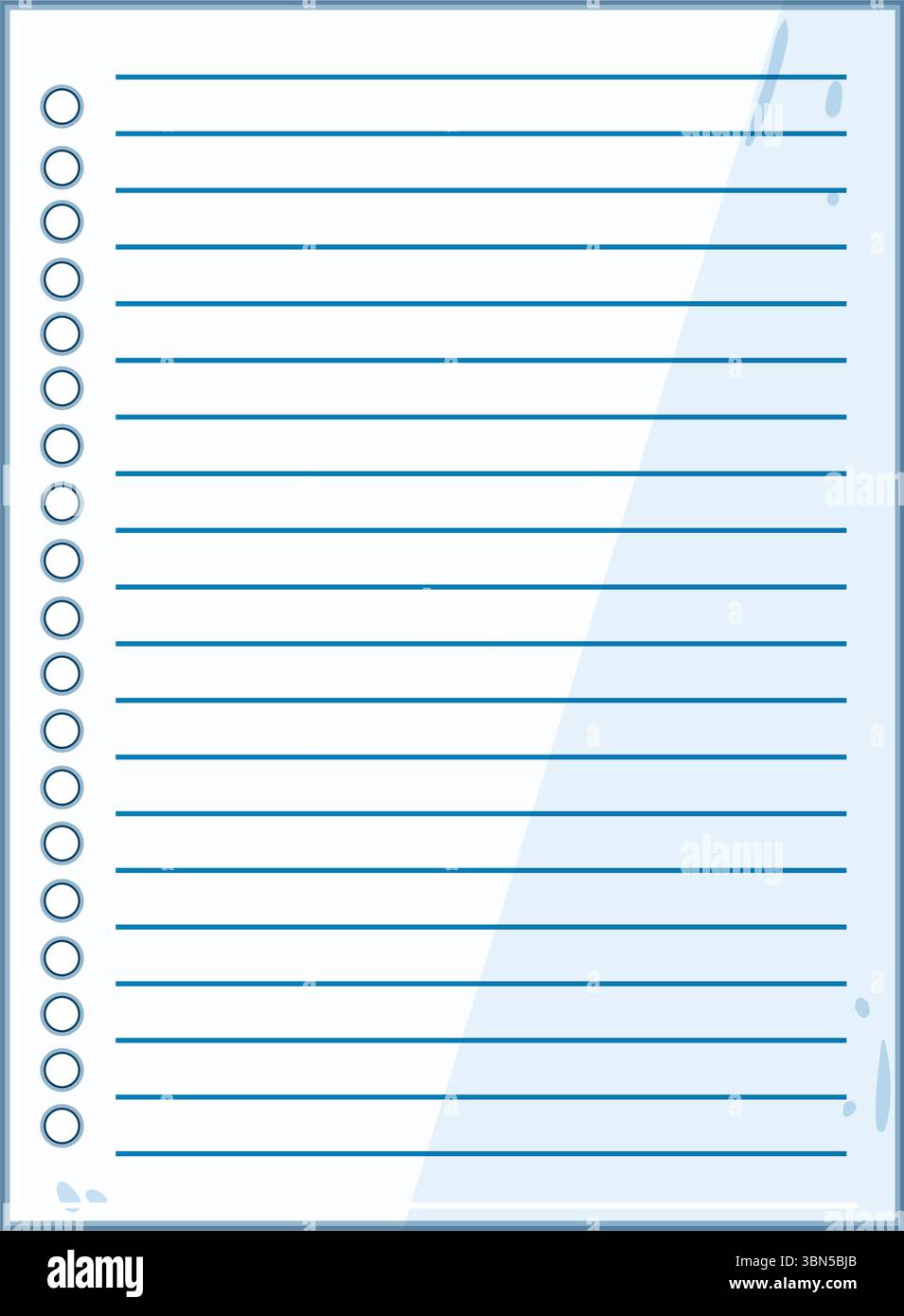 office notebook line page cartoon vector illustration Stock Vector ...