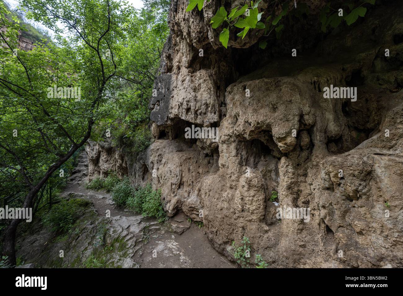 Devil's Bridge, a natural travertine arch spanning the deep Vorotan ...